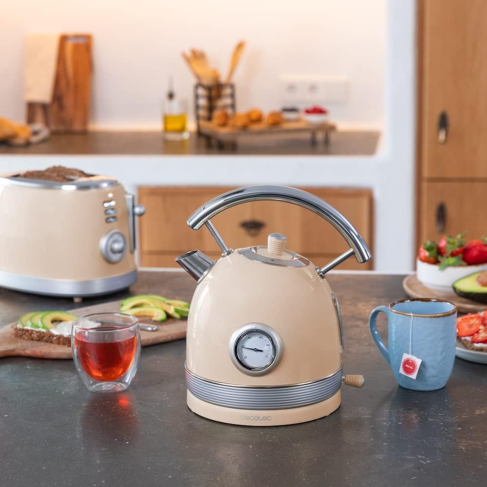 قیمت و خرید کتری Cecotec مدل ThermoSense 420 بژ روشن. ظرفیت ۱.۸ لیتر، ۲۲۰۰ وات، نمایشگر دما ...