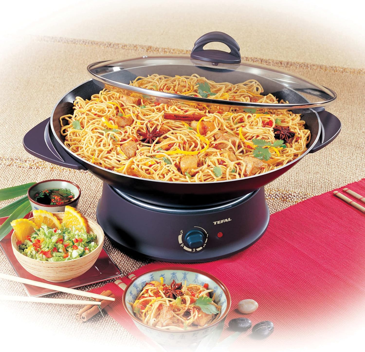 قیمت و خرید فوندو ساز تفال فرانسه Tefal WK302013 Wok Fondue، جمع و جور ...